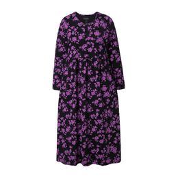 Ulla Popken Kleid Damen Gr&ouml;&szlig;e 42/44 lila / schwarz Winterkleid