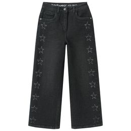 Yigga Mädchen Wide-Leg-Jeans mit dezenten Sternen