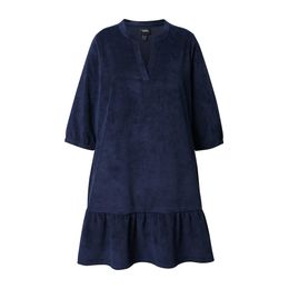 Ulla Popken Kleid Damen Gr&ouml;&szlig;e 62/64 dunkelblau Winterkleid
