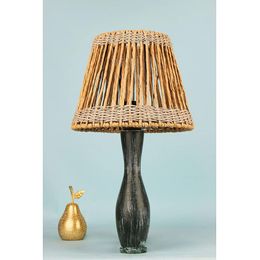 ABERTO DESIGN Tischleuchte in Beige/ Schwarz - (H)45 x Ø 25 cm - 72% | Tischleuchten