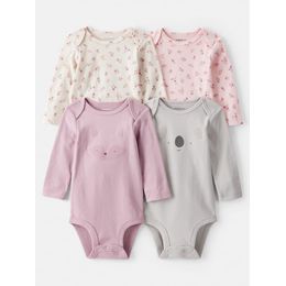 Carter's carter's 4er-Set: Bodys in Weiß/ Rosa/ Grau - 33% | Größe 68 | Baby-bodys