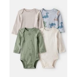 Carter's carter's 4er-Set: Bodys in Beige/ Blau/ Grün - 37% | Größe 80 | Baby-bodys
