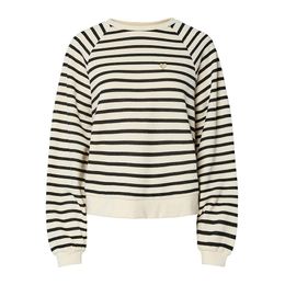 Pieces Sweatshirt "Greta" in Schwarz/Creme - 30% | Größe M | Damen-sweatshirts-jacken