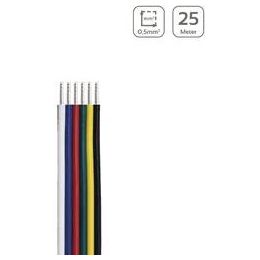 LED Kabel RGB+CCT 6-polig - Querschnitt: 6x0,5mm2 / AWG20 - Länge: 25m