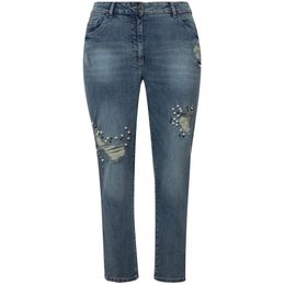Angel of Style Jeans Damen Größe 47/48 blue denim / schwarz / weiß