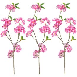 Kunstzweig Creativ green "Kirschblütenzweig", pink, H:74cm, Kunststoff, Kunstpflanzen, mit detailgetreuen Blüten