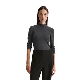 Marc O'Polo MARC O'POLO Damen Langarmshirt "aus TENCEL Modal-Baumwolle-Mix"night grau melange, Basic, Gr. XXS, unifarben, Obermaterial: 46% Modal, 46%