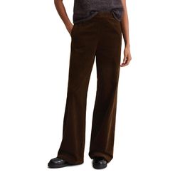 Marc O'Polo Chinohose MARC O'POLO "aus reinem Organic Cotton", Damen, Gr. 34, Normalgrößen, schwarz coffee, Cord, Obermaterial: 100% Baumwolle, unifarben, gerade lang, Hosen