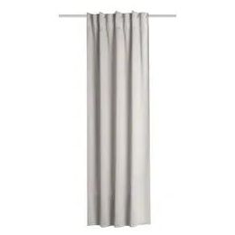 Vorhang HOME BASICS "BLACKY" Gr. 1, grau, B:140cm H:145cm, Polyester, Gardinen, Kombibandschal BLACKY Uni