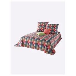 Tagesdecke Heine HOME Gr. 4, bunt (rot, bunt), B:240cm L:250cm, 100% Polyester, Tagesdecken