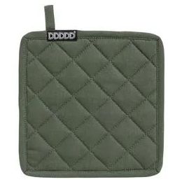 Topflappen DDDDD "Kit, 21x21 cm, Baumwolle", grün (tannengrün), B:21cm L:21cm, 100% Baumwolle, Topflappen