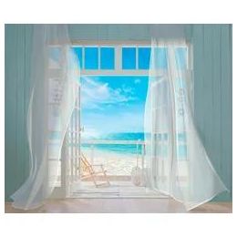 Vliestapete Komar "Digitaldruck Vlies - Malibu - Größe 300 x 250 cm", schwarz, B:300 L:250, Vlies, Tapeten, Wohnzimmer, Schlafzimmer