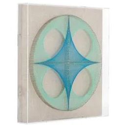 Wandbild Kayoom "Happiness", blau (farbe bild(er): blau), B:45cm H:45cm T:6cm, MDF, Bilder, 45cm x 45cm