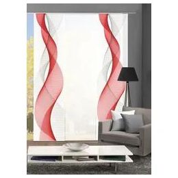Schiebegardine Home Wohnideen "OPALIA 3ER SET" Gr. 1, rot, B:60cm H:245cm, Microfaser, Polyester, Gardinen, HxB: 245x60