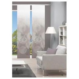 Schiebegardine Vision S "CIRCO", grau (taupe), B:60cm H:260cm, Polyester, Gardinen, DIGITALDRUCK