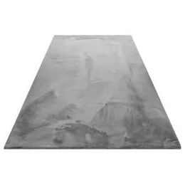 Hochflor-Teppich Wecon Home BASICS "Anna" Gr. 6, grau, B:200cm H:25mm L:290cm, Kunstfaser, Teppiche, Wohnzimmer, Schlafzimmer, Felloptik, sehr weich und flauschig, Uni