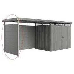 Gerätehaus-Seitenwand BioHort "HighLine", grau (quarzgrau, metallic), B:157cm H:181cm T:2,5cm, Stahlblech, Gartenhaus-Seitenwände, quarzgrau-metallic