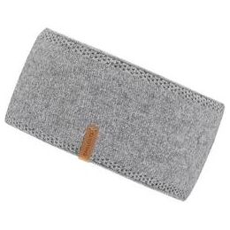 Stirnband Chillouts "Erica Headband", Damen, grau, Baumwollmischung, unifarben, Mützen, extrabreit und besonders warmhaltend