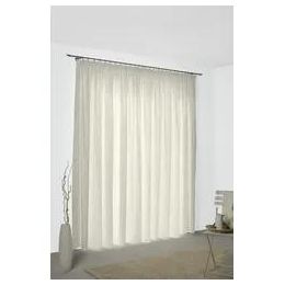 Vorhang WIRTH "RICCIA" Gr. 5, beige (creme, goldfarben), B:132cm H:255cm, Jacquard, Obermaterial: 75% Polyester, 25% Baumwolle, Gardinen