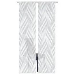 Schiebegardine Vision S "2ER SET WAVE" Gr. 1, grau, B:60cm H:260cm, Polyester, Gardinen, HxB: 260x60, Schiebevorhang 2er Set Digitaldruck