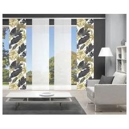 Schiebegardine Vision S "LETHI", grau (goldfarben, anthrazit), B:60cm H:260cm, Polyester, Gardinen, DIGITALDRUCK