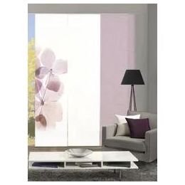 Schiebegardine Home Wohnideen "BONITA 3er SET" Gr. 1, rosa, B:60cm H:245cm, Polyester, Gardinen, Schiebevorhang Digidruck 3er Set BONITA