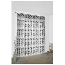 Vorhang WIRTH "Bray" Gr. 4, grau (dunkelgrau), B:132cm H:245cm, Jacquard, Baumwolle, Polyester, Gardinen