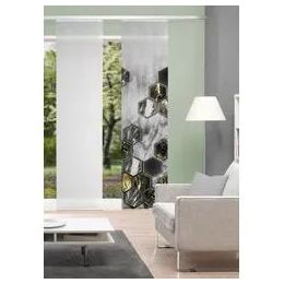 Schiebegardine Vision S "LAYON" Gr. 1, grau (anthrazit), B:60cm H:260cm, Polyester, Gardinen, Schiebevorhang digitalbedruckt LAYON