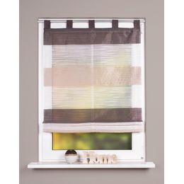 Raffrollo Home Wohnideen "GABI" Gr. 1, grau (stein), B:60cm H:130cm, Voile, Obermaterial: 100% Polyester, Raffrollos, Effektvoile