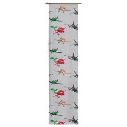 Schiebegardine WIRTH "Planes Delta" Gr. 3, grau (hellgrau), B:60cm H:225cm, Satin, Polyester, Gardinen, Disney