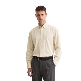 Marc O'Polo Langarmhemd MARC O'POLO "mit Button-Down-Kragen", Herren, Gr. L, Normalgr&ouml;&szlig;en, grau silk, Obermaterial: 100% Baumwolle, unifarben, regular fit normal, Doppelmanschette, Hemden