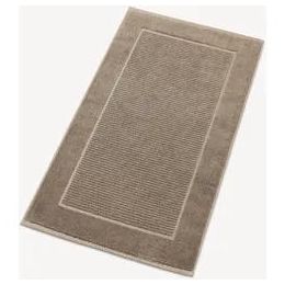 Badematte Christy "Supreme", braun (mocha), H:7mm, Baumwolle, Badematten, Premium Badematte in Luxusqualität 1000g/m2, 50 x 90, 2er Set
