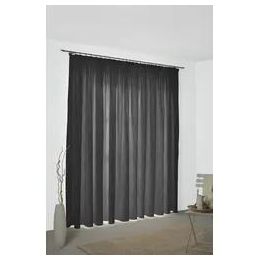 Vorhang WIRTH "Riccia" Gr. 5, bunt (grau, silberfarben), B:132cm H:255cm, Jacquard, Baumwolle, Polyester, Gardinen