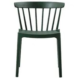 Esszimmerstuhl Woood "BLISS", grün (army), B:52cm H:75cm T:53cm, Kunststoff, Stühle, geeignet für den Innen- und Außenbereich, H 75 cm x B 52 cm