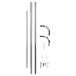 Winkelstange Wenko "Universal", silber (silberfarben), Ø:20mm, Aluminium, Gardinenstangen
