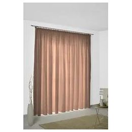 Vorhang WIRTH "Schmalfeld", braun (rost), B:135cm H:245cm, Polyacryl, Polyester, Gardinen, HxB: 245x135
