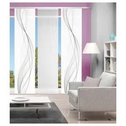 Schiebegardine Vision S "3ER SET HEIGHTS" Gr. 1, grau, B:60cm H:260cm, Polyester, Gardinen, HxB: 260x60, Schiebevorhang 3er Set Digitaldruck