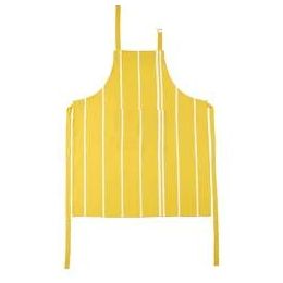 Kochschürze stuco "Streifen", gelb (sonnengelb, weiß), B:80cm L:85cm, Baumwolle, Schürzen, mit Tasche und jacquardartiger Streifenwebung