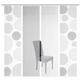 Schiebegardine Vision S "4ER SET BORDEN" Gr. 1, grau, B:60cm H:260cm, Polyester, Gardinen, HxB: 260x60, Schiebevorhang 4er Set Digitaldruck