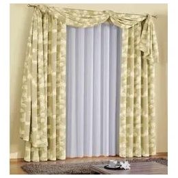 Vorhang WIRTH "Angie" Gr. 2, beige (creme), B:135cm H:175cm, Polyester, Gardinen