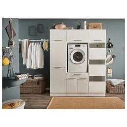 Mehrzweckschrank-Set LAUNDREEZY "LAUNDREEZY LDSK9", weiß, B:167,5cm H:200cm T:67,5cm, Holzwerkstoff, Kastenmöbel-Sets, Breite 167,5 cm