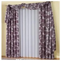 Vorhang WIRTH "Angie" Gr. 4, lila (flieder), B:135cm H:245cm, Polyester, Gardinen
