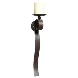 Wandkerzenhalter AMBIENTE HAUS "Wandleuchter - antikbraun 50cm", braun (antikbraun), B:11cm H:48cm T:11cm, Eisen, Kerzenhalter