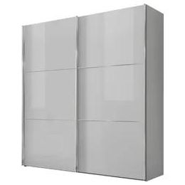 Schwebetürenschrank STAUD "Includo Glas, Made in Germany", weiß (alpinweißglas), B:167cm H:222cm T:68cm, Holzwerkstoff, Schränke