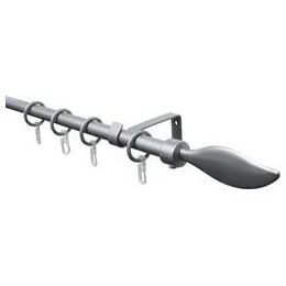 Gardinenstange Gardinia "Set Metall" Gr. 1, silber (silberfarben), L:240cm, Aluminium, Gardinenstangen, 1-Lauf