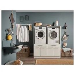 Mehrzweckschrank-Set LAUNDREEZY "LAUNDREEZY LDSK2", weiß, B:135cm H:162cm T:67,5cm, Holzwerkstoff, Kastenmöbel-Sets, Breite 135 cm