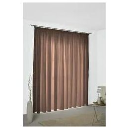 Vorhang WIRTH "RICCIA" Gr. 5, braun (braun, kupferfarben), B:132cm H:255cm, Jacquard, Obermaterial: 75% Polyester, 25% Baumwolle, Gardinen