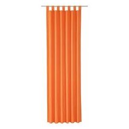 Weckbrodt-Gardinen Vorhang WECKBRODT "Vito" Gr. 2, orange, B:140cm H:245cm, Satin, Polyester, Gardinen, Microvelour, blickdicht, Unifarben, Gardine, Store