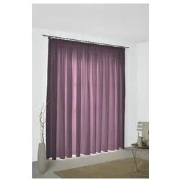 Vorhang WIRTH "Bachfeld" Gr. 1, lila (beere), B:132cm H:145cm, Jacquard, Polyacryl, Gardinen