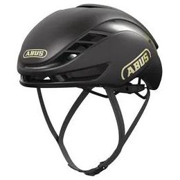 Fahrradhelm Abus "GAMECHANGER 2.0" Gr. L, schwarz (schwarz gold), Helme, L Kopfumfang: 57cm - 61cm